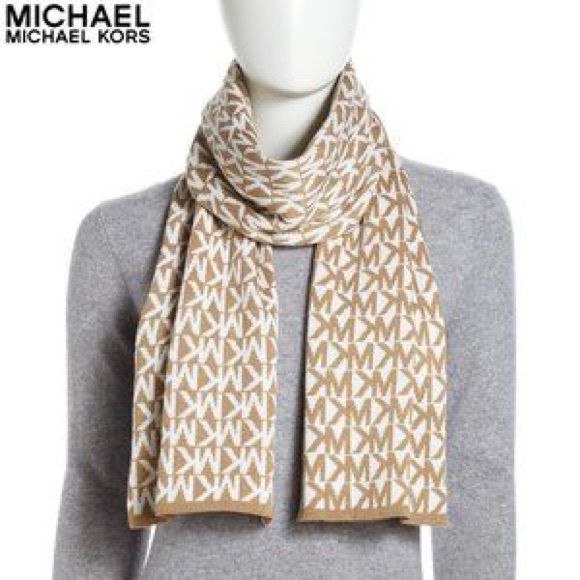 Michael Kors | Accessories | Michael Kors Reversible Mk Logo Scarf ...
